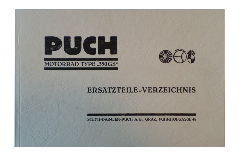 PUCH WIESER: Shop - Shop Ersatzteilbuch Puch 350 GS